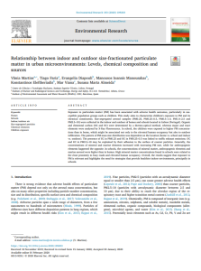 Relationship between indoor and outdoor size - fractionated particulate ...